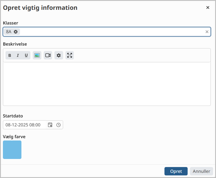 Hvordan opretter du “Vigtig information” i Ugeplanen fra EasyIQ ...